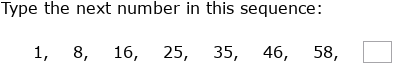 IXL - Complete an increasing number sequence (Grade 5 maths practice)