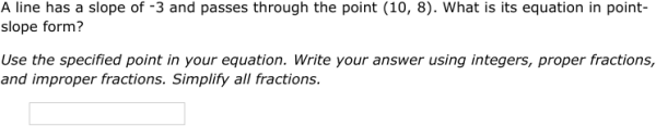 IXL - Point-slope form: write an equation (Grade 10 maths practice)