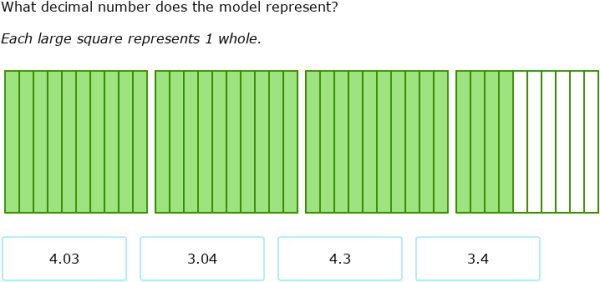 IXL - What decimal number is illustrated? (Grade 6 maths practice)
