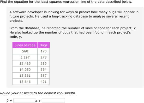 IXL - Analyse a regression line of a data set (Grade 12 maths practice)
