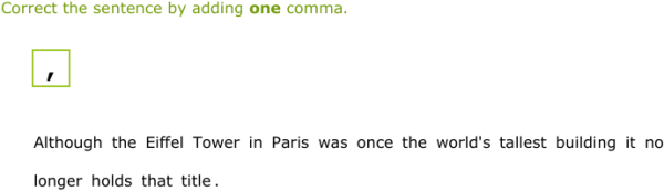 IXL - Commas with compound and complex sentences (Grade 5 English practice)