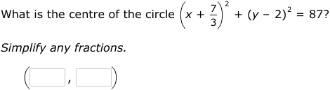 IXL - Find the centre of a circle (Grade 11 maths practice)