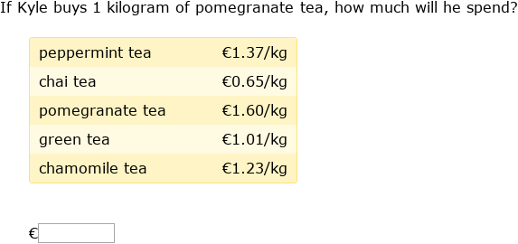 IXL - Unit prices: find the total price (Grade 8 maths practice)