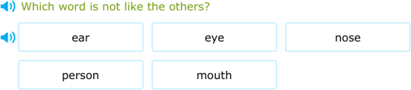 IXL - Which word is not like the others? (Grade 1 English practice)