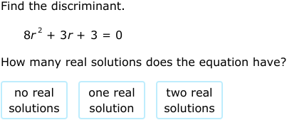 IXL - Using the discriminant (Grade 10 maths practice)
