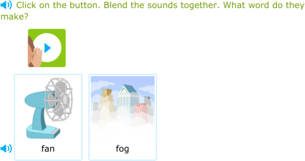 IXL - Blend each sound in a word together (Kindergarten English practice)
