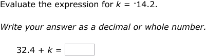 IXL - Evaluate variable expressions involving rational numbers (Grade 9 maths practice)