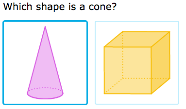 IXL - Cones (Kindergarten maths practice)
