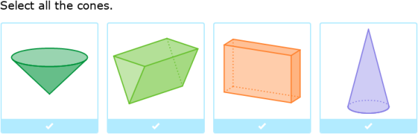 IXL - Select three-dimensional shapes (Grade 1 maths practice)