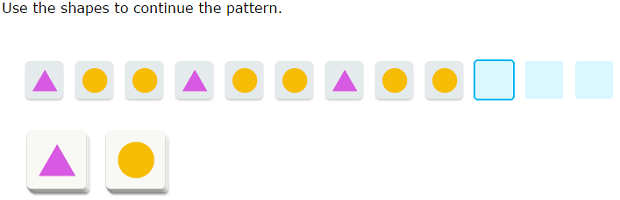 IXL - Complete a repeating pattern (Grade 4 maths practice)