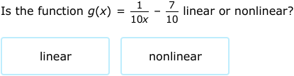 IXL - Identify linear functions (Grade 10 maths practice)