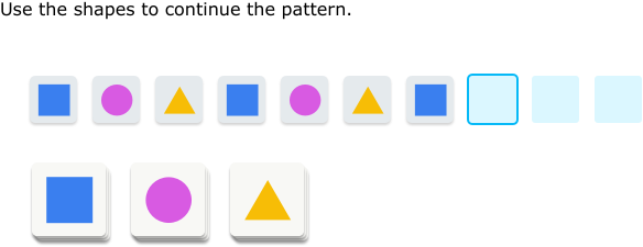 IXL - Complete a repeating pattern (Grade 4 maths practice)