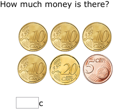 IXL - Count money - up to €1 (Grade 2 maths practice)