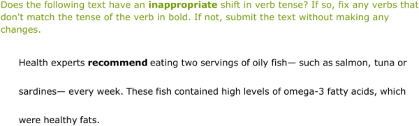 IXL - Identify and correct inappropriate shifts in verb tense (Grade 8 ...