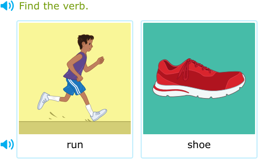 IXL - Find the action verb (Kindergarten English practice)
