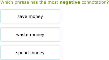 IXL - Positive and negative connotation (Grade 4 English practice)