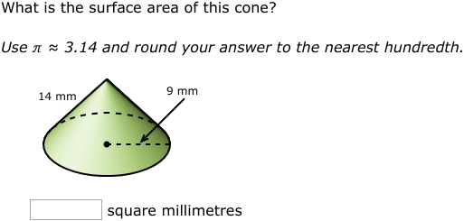 IXL - Surface area of cones (Grade 8 maths practice)