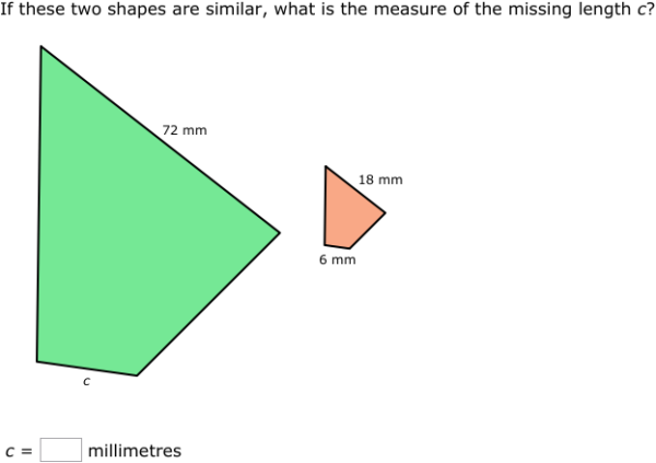 IXL - Similar figures: side lengths and angle measures (Grade 9 maths ...