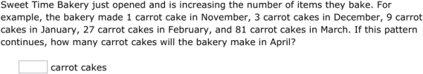 IXL - Number sequences: word problems (Grade 7 maths practice)