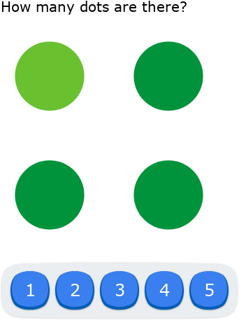 IXL - Count dots - up to 5 (Preschool maths practice)