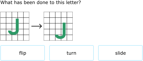 IXL - Flip, turn and slide (Grade 2 maths practice)