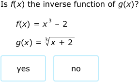 IXL - Identify inverse functions (Grade 11 maths practice)