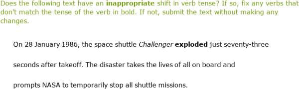 IXL - Identify and correct inappropriate shifts in verb tense (Grade 10 ...