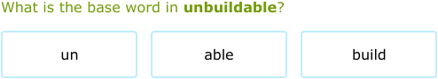 IXL - Identify base words, prefixes and suffixes (Grade 4 English practice)