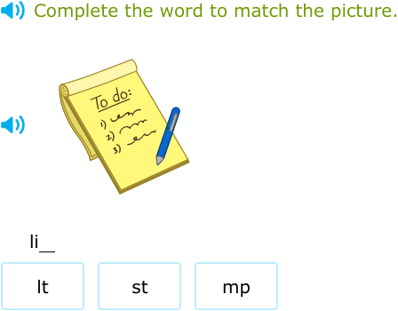 IXL - Complete the word with the right final consonant blend ...