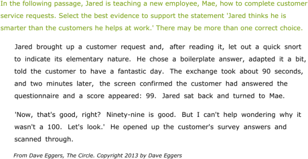 IXL - Identify supporting evidence in a text (Grade 11 English practice)