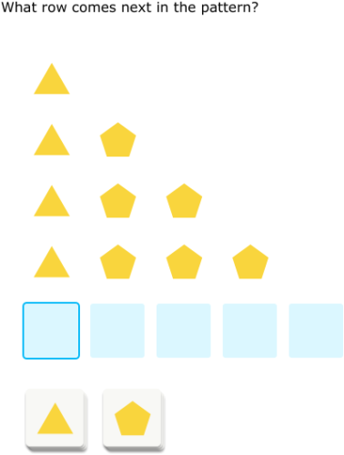 IXL - Find the next row in a growing pattern (Grade 3 maths practice)