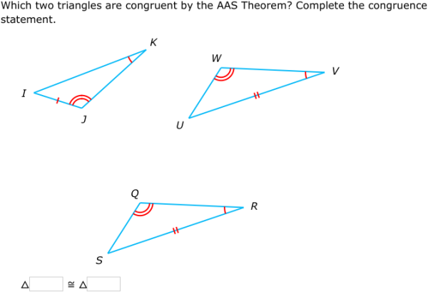 IXL - ASA and AAS Theorems (Grade 10 maths practice)