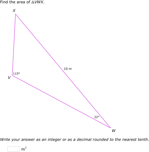 IXL - Area of a triangle: Sine Rule (Grade 11 maths practice)