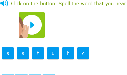 IXL - Spell the digraph word: ch, sh, th (Grade 2 English practice)