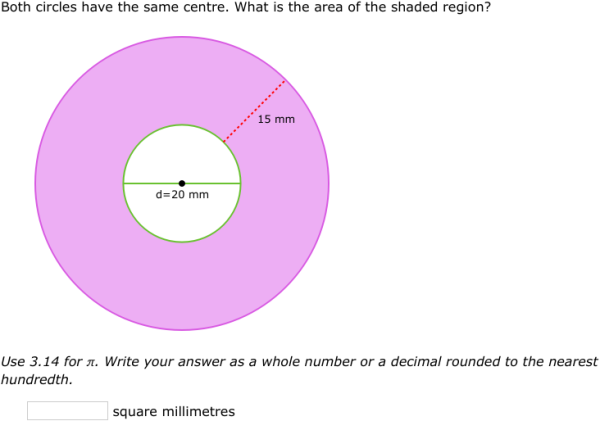 IXL - Area between two shapes (Grade 7 maths practice)