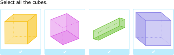 IXL - Select three-dimensional shapes (Grade 1 maths practice)