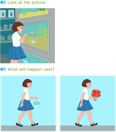 IXL - What will happen next? (Preschool English practice)