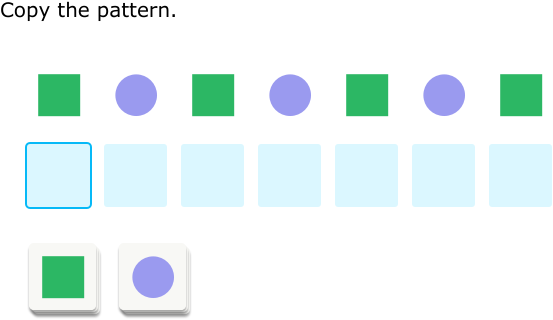 IXL - Shape patterns (Preschool maths practice)