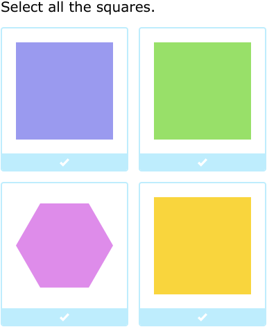 IXL - Squares and rectangles (Kindergarten maths practice)
