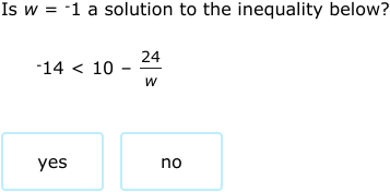 IXL - Identify solutions to inequalities (Grade 9 maths practice)