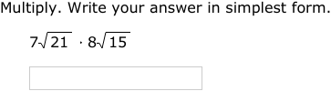IXL - Multiply radical expressions (Grade 9 maths practice)