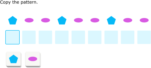 IXL - Shape patterns (Kindergarten maths practice)