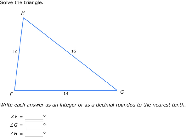 IXL - Solve a triangle (Grade 12 maths practice)