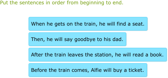 IXL - Put the sentences in order (Grade 2 English practice)