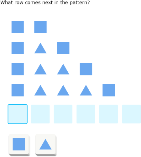 IXL - Find the next row in a growing pattern (Grade 3 maths practice)