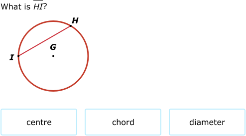IXL - Parts of a circle (Grade 7 maths practice)