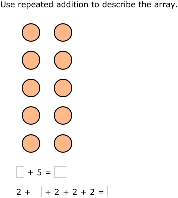 IXL - Write addition sentences for arrays - sums to 10 (Grade 2 maths ...