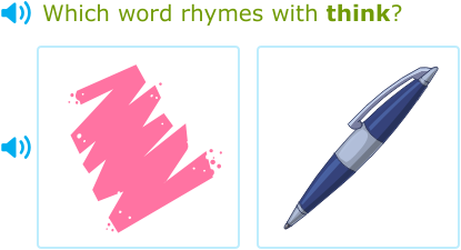 IXL - Choose the picture that rhymes with the word (Kindergarten ...