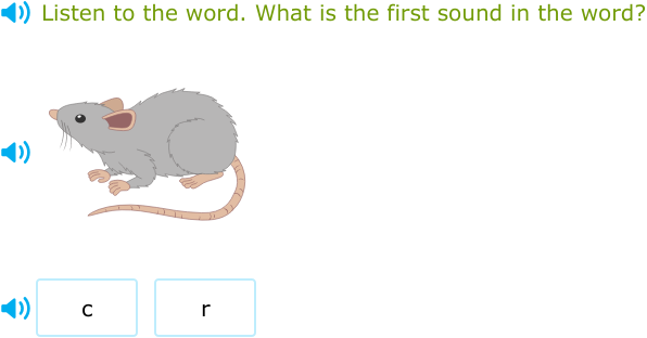 IXL - Identify the first sound in a word (Preschool English practice)
