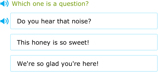 IXL - Identify questions (Grade 1 English practice)